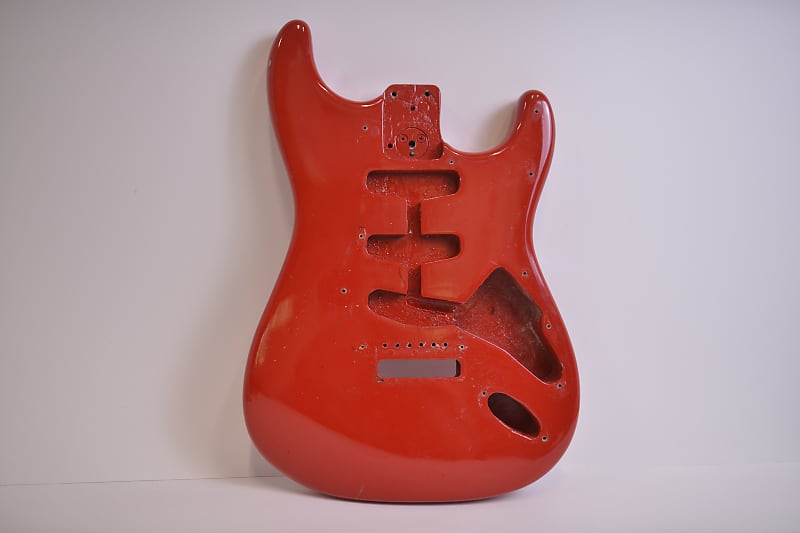 1972 Vintage Fender Stratocaster Body Candy Red ~Re-fin~ | Reverb