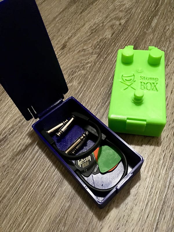StompBOX 3D-printed, pedal-shaped accessory box | Reverb