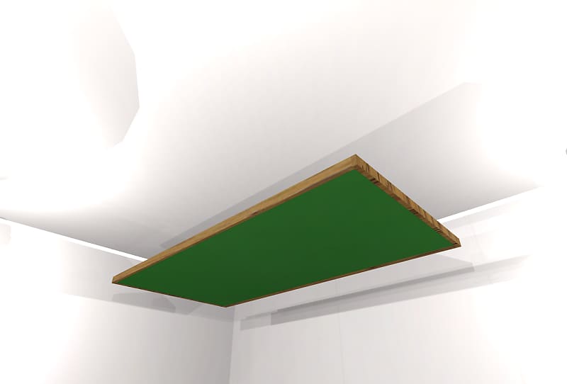 Custom Framed Ceiling Baffle - Hunter Green & Walnut: | Reverb