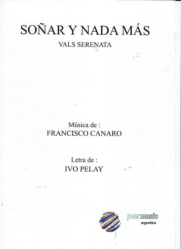 Sonar Y Nada Mas Piano Sheet Music | Reverb