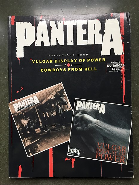 Pantera Tab Guitar Book Vulgar Display of Power & Cowboys | Reverb