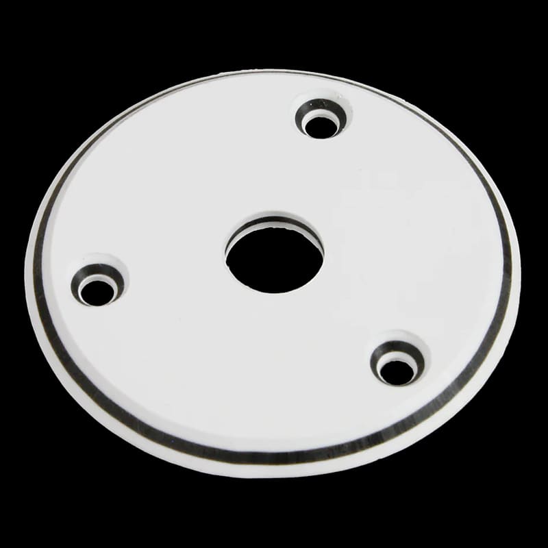 NEW 3-ply White Round Jack Plate for Flying V® Vee Guitar | Reverb