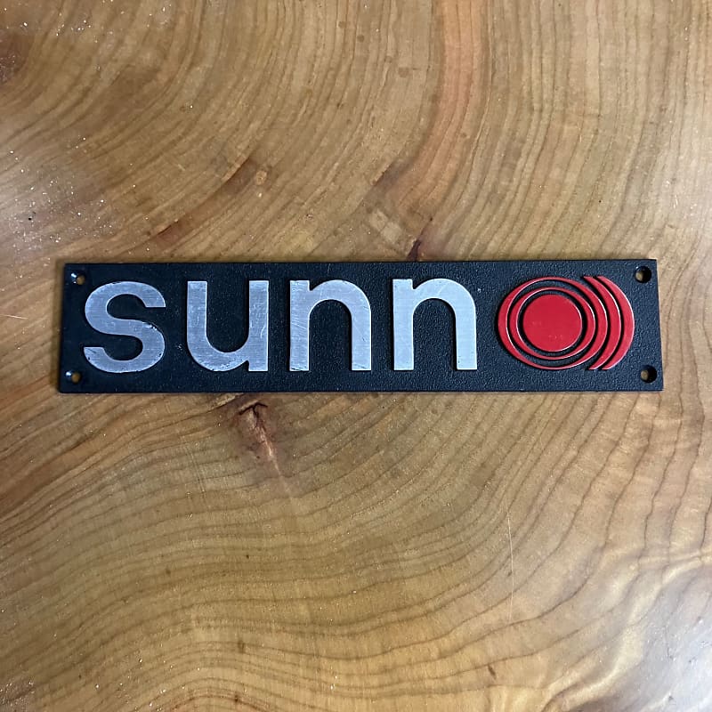 Vintage Sunn Model T Amplifier or Cabinet Badge Emblem 1970's | Reverb