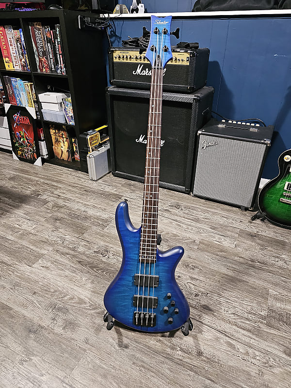 Schecter Stiletto Studio-4 4-String Bass - Ocean Blue | Reverb