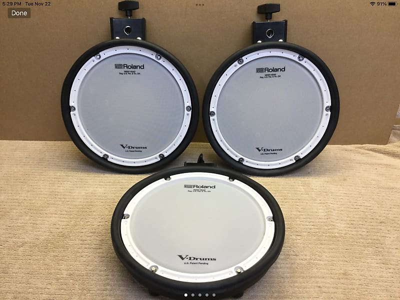 Set Of 3 Roland PDX-8 V-Drum 8” Dual Trigger Mesh Pads w/ | Reverb