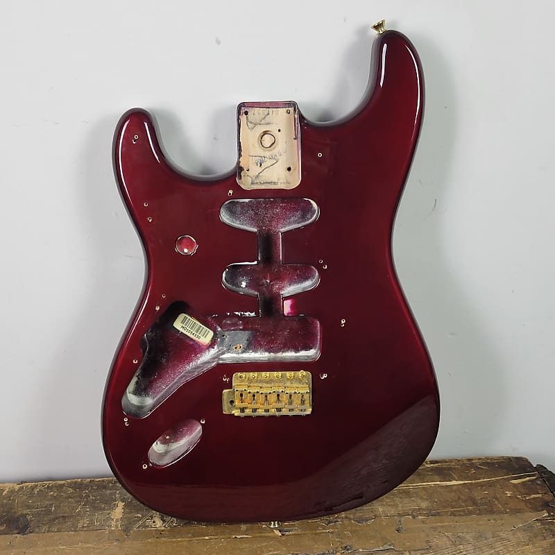 Fender Stratocaster Body - Wine Red Metallic Left Handed MIM | Reverb