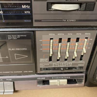 Vintage 1980s Sony CFS-1000 Radio Boombox Cassette-Recorder | Reverb