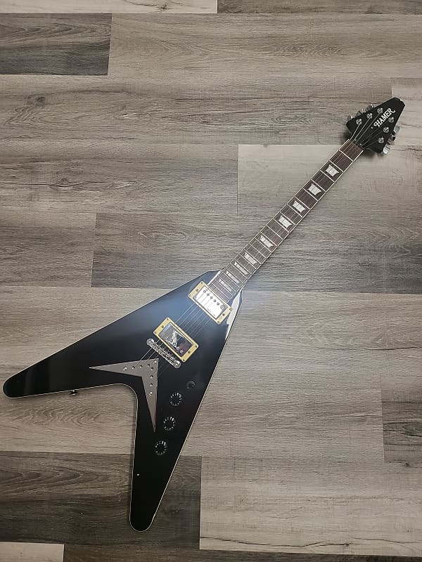 Hamer Flying V 1990s - Ebony | Reverb