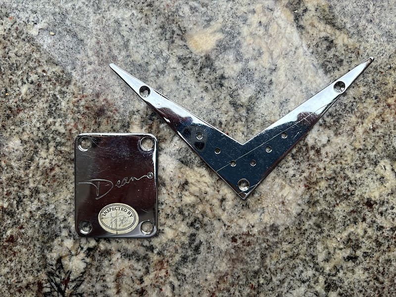 1990s Dean Neck and String plate - Chrome - MIK | Reverb