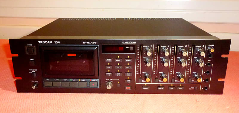TASCAM 134 Syncaset professional 4-track cassette deck | Reverb