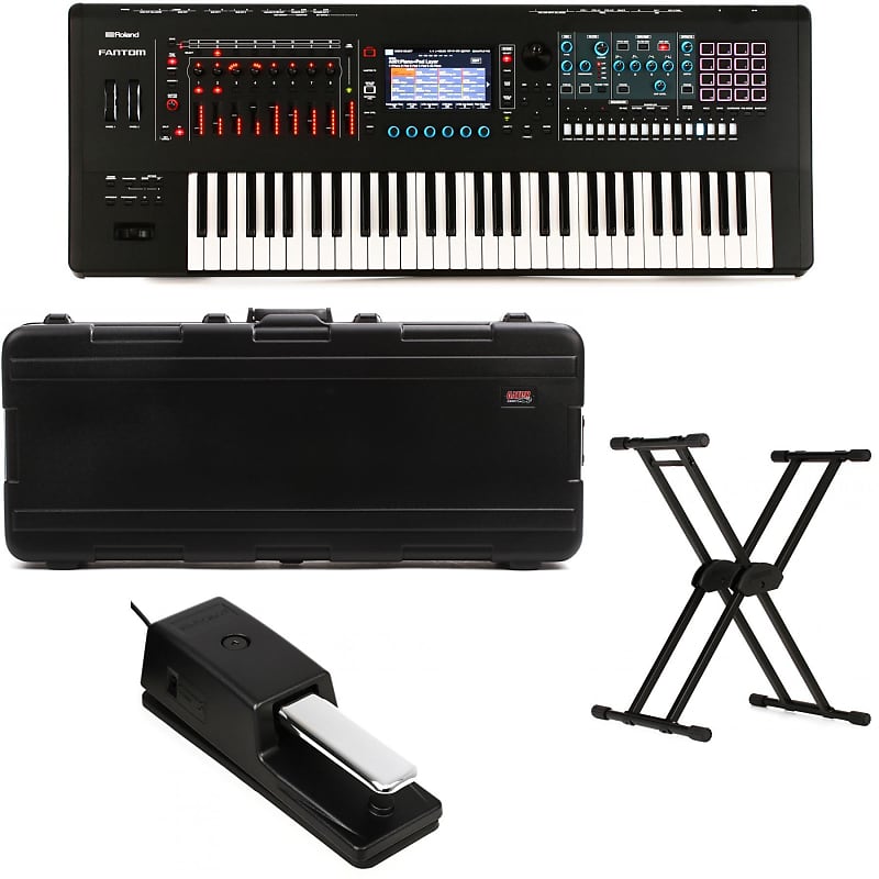 Roland FANTOM-6 Music Workstation Keyboard Stage Bundle | Reverb