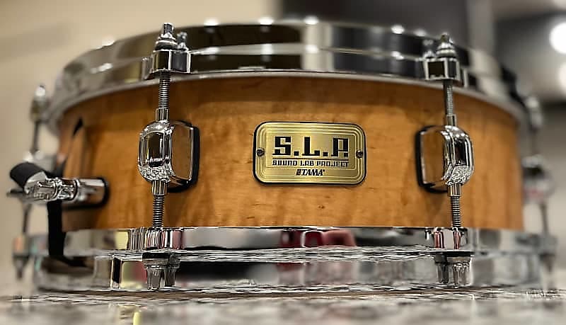 S.L.P. 14"x4.5" Maple Snare Drum w/ Figured Maple Outer Ply | Reverb