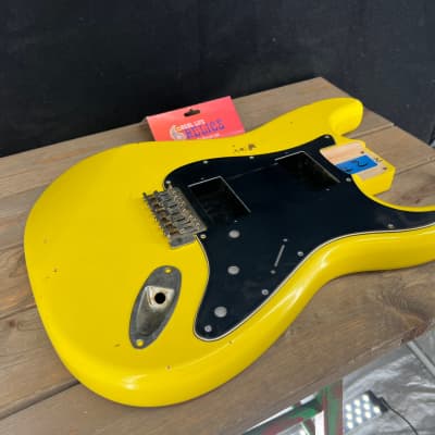 Real Life Relics Strat® Stratocaster® Body Aged Yellow Taxi | Reverb