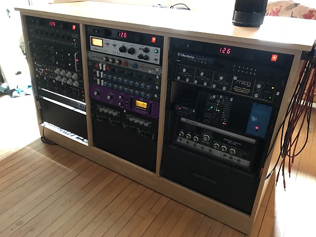 Custom built 3 bay studio rack Studio rack 2016 Wood | Reverb