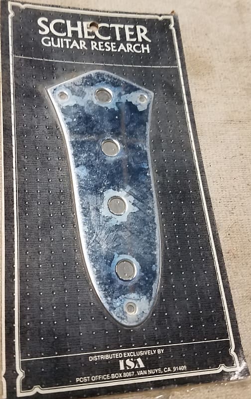 Schecter Jazz NOS bass control plate 1970's/80's chrome F007A | Reverb