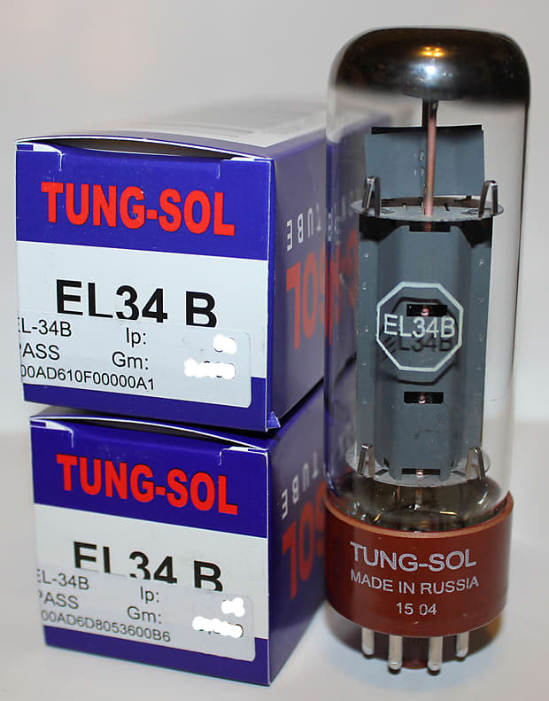 Factory Platinum Matched Pair Tung Sol EL34B / EL34 tubes, | Reverb