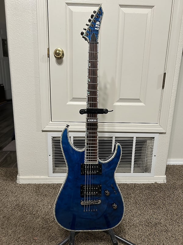 ESP LTD MH-1000NT 2013 - See Thru Blue | Reverb