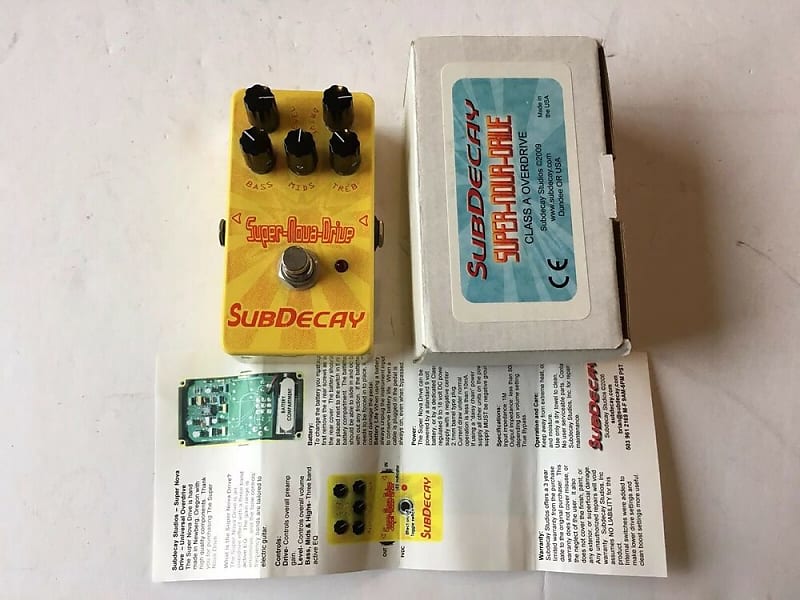 Subdecay Super Nova Drive V1 Class A Overdrive Rare Yellow | Reverb