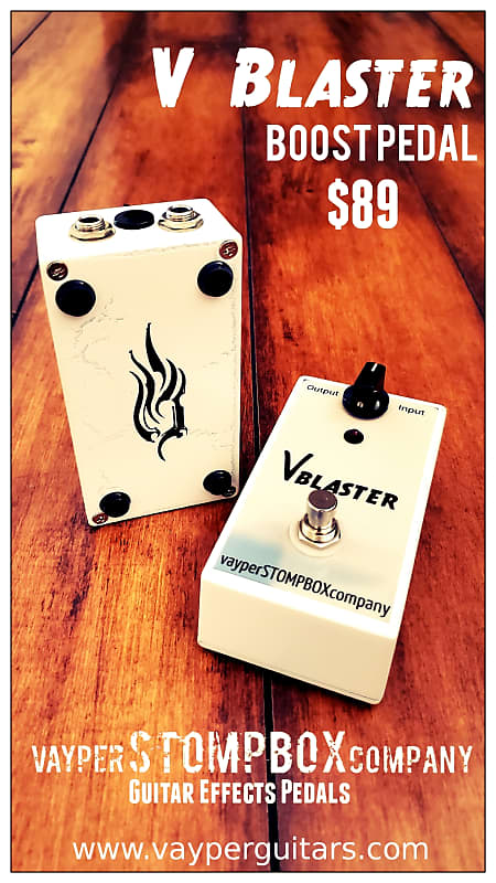 Vayper STOMPBOX Company V BLASTER Boost Pedal 2021 White | Reverb