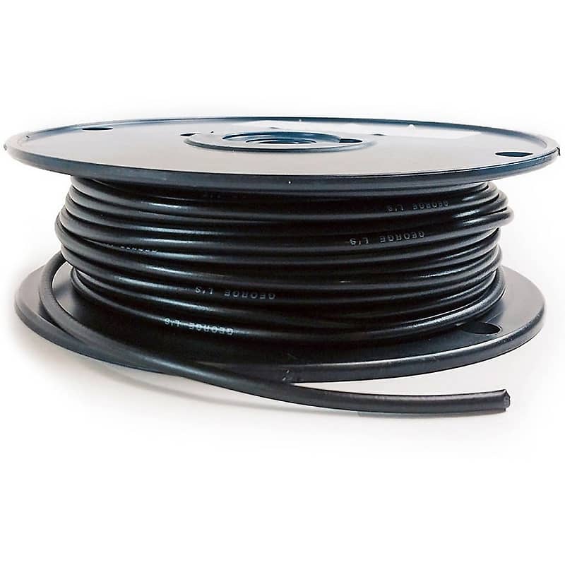 George L's .155 Instrument Cable (per foot) - Black | Reverb
