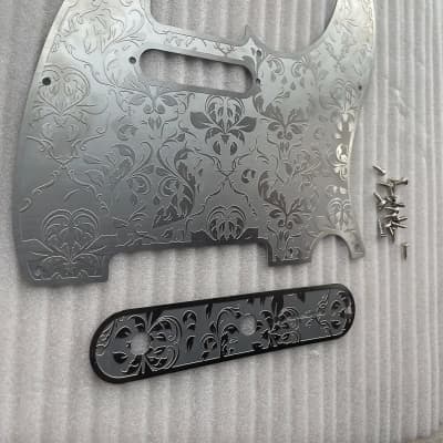 Engraved Stainless Steel Tele Telecaster Style Guitar | Reverb