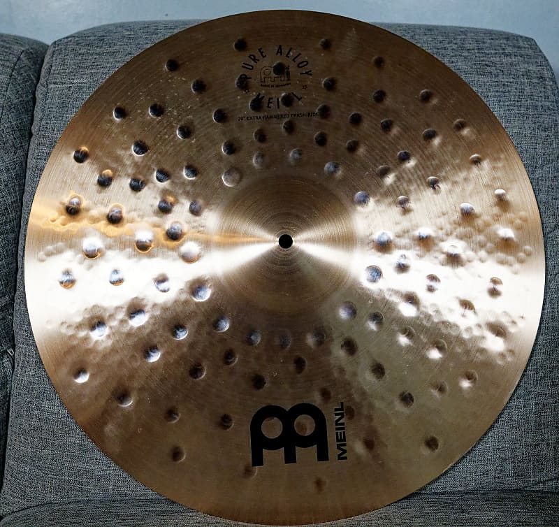 Meinl 20" Pure Alloy Extra Hammered Crash Ride 2024 | Reverb