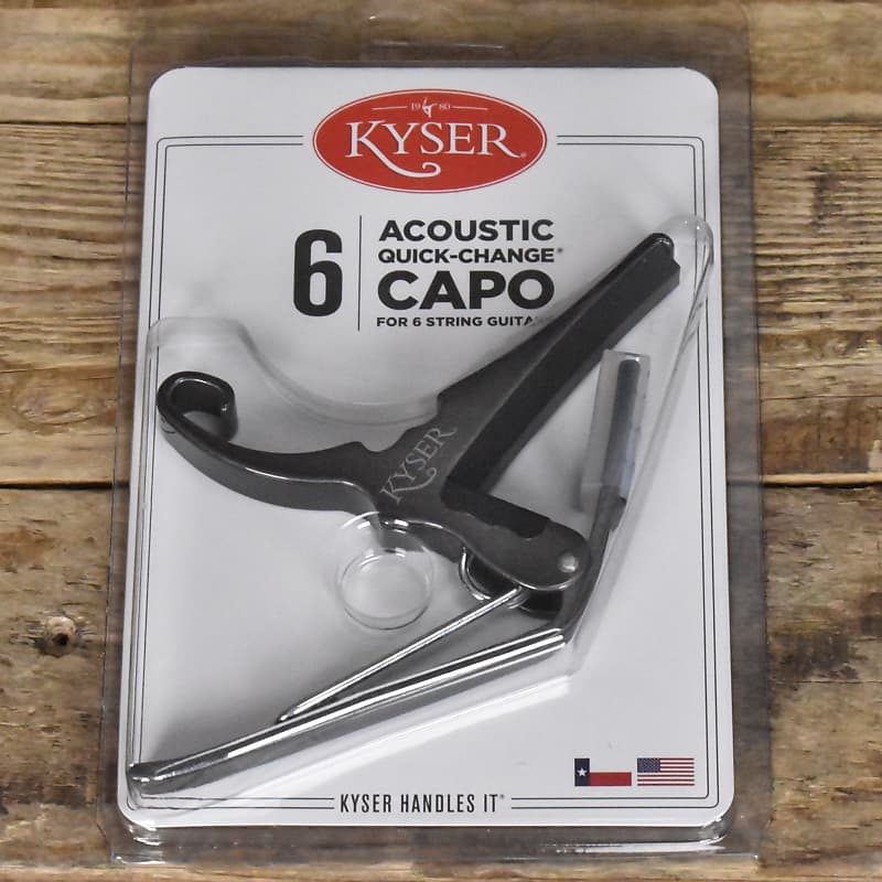 Kyser Quick Change Guitar Capo - Black Chrome - KG6BC | Reverb