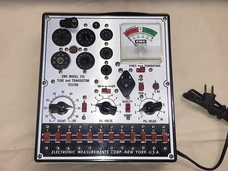 EMC Model 215 Tube Tester, Tested and Working, Nice Condition | Reverb