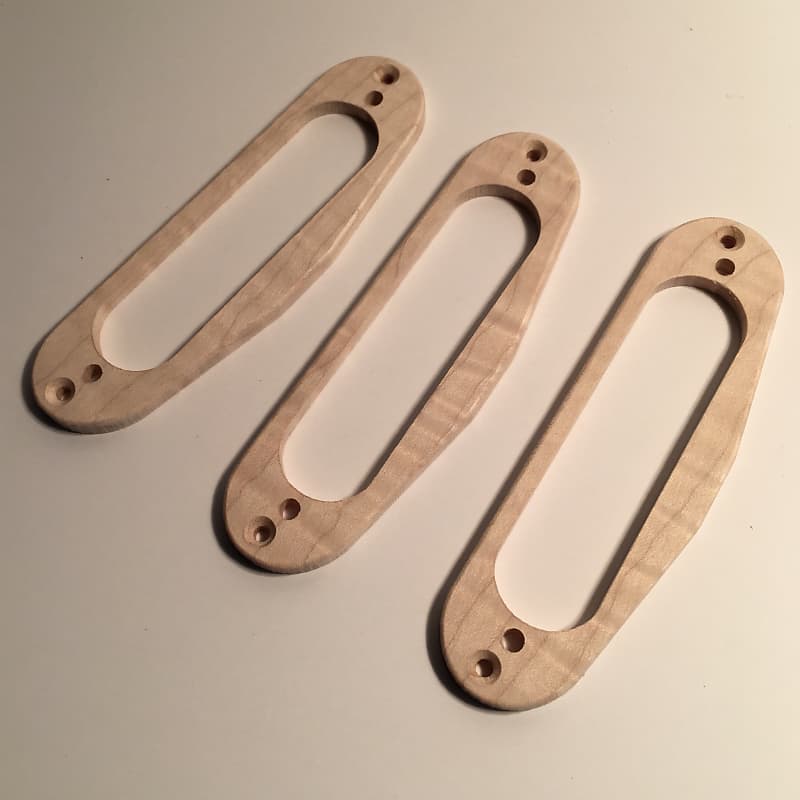 Guilford Flame Maple Set of 3 Single Coil Pickup Rings | Reverb