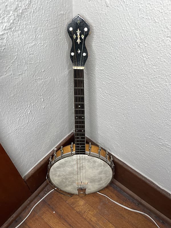Unbranded Tenor Banjo (nice headstock inlay and thick solid | Reverb