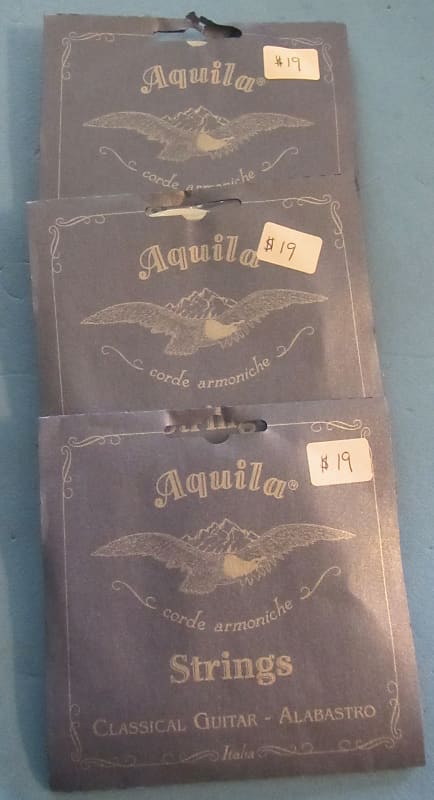 lot of 3 sets of Aquila Classical guitar strings | Reverb