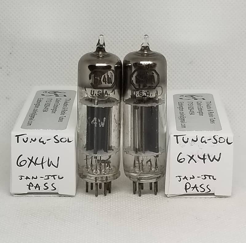 Tung-Sol JAN 6X4W Matched Pair NOS Rectifier 6X4 EZ90 | Reverb