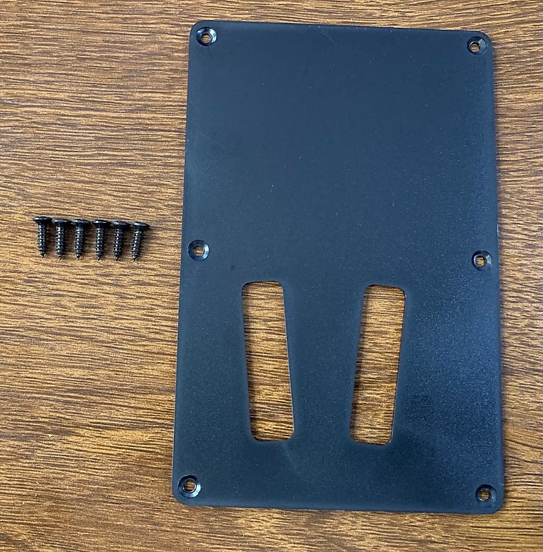 Guitar Black Back Plate Spring Tremolo Cover with Screws | Reverb
