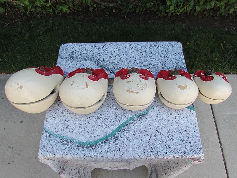 1940-1950'S LUDWIG TEMPLE BLOCKS -RED/CREME | Reverb