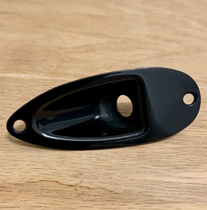 Guitar Jack Plate - Strat Style (Black) | Reverb