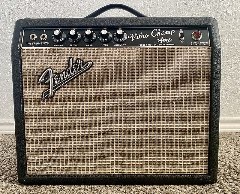 Fender Vibro Champ Amp AA764 1966 - Black-EXCELLENT CONDITION | Reverb