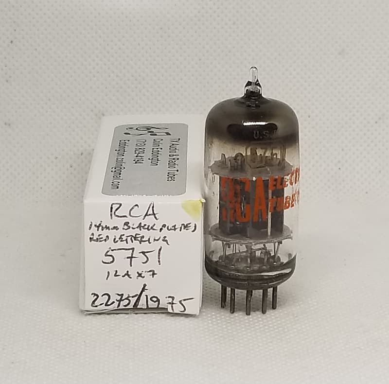 RCA 5751 Black Plates Balanced Single NOS ECC83 12AX7 12AX7A | Reverb