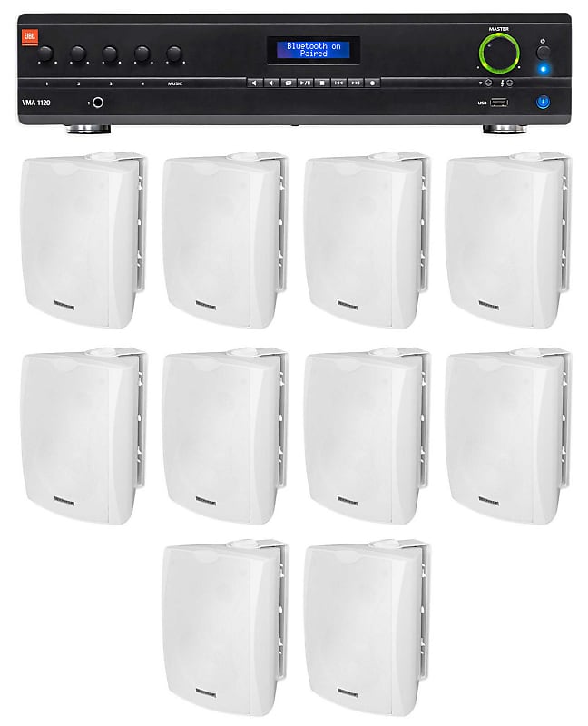 JBL VMA1120 Commercial/Restaurant 70v Mixer/Amplifier+(10) | Reverb