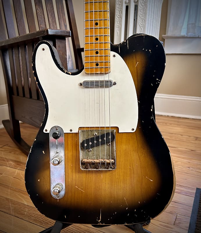 Lefty Nash “Esquire” E-57 Telecaster 2007 - Sunburst left | Reverb