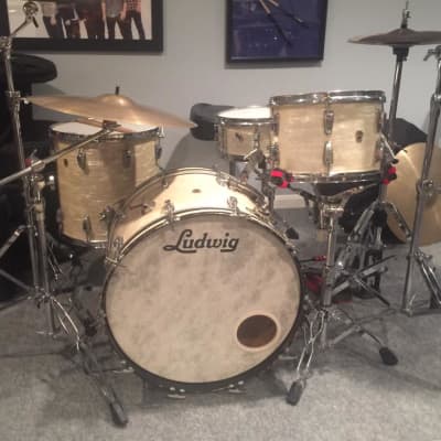 Mint and Ginormous Ludwig Octa-plus double 24 inch bass drum | Reverb