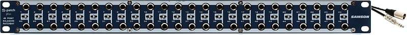 Samson S-Patch Plus 48-point Balanced Patchbay Bundle with | Reverb