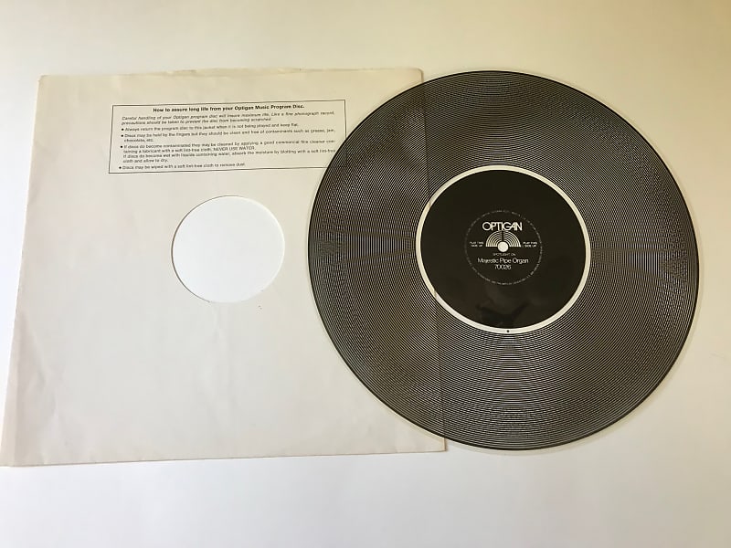 Optigan Disk "Majestic Pipe Organ" (70026) | Reverb