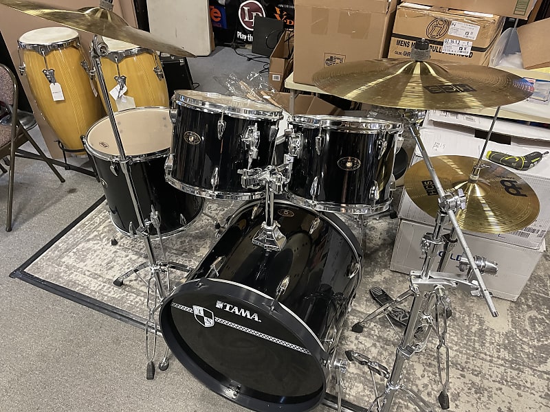 Tama Imperialstar 5 piece drum set complete 2018 Black | Reverb
