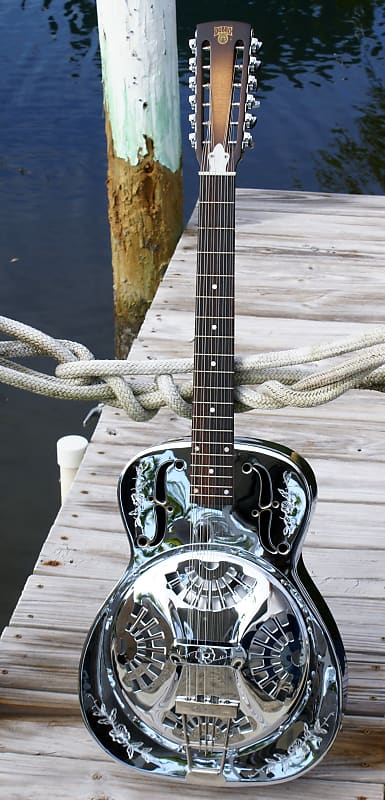 Dobro 12 String - Rose Etched Plated Bell Brass Body - Circa | Reverb