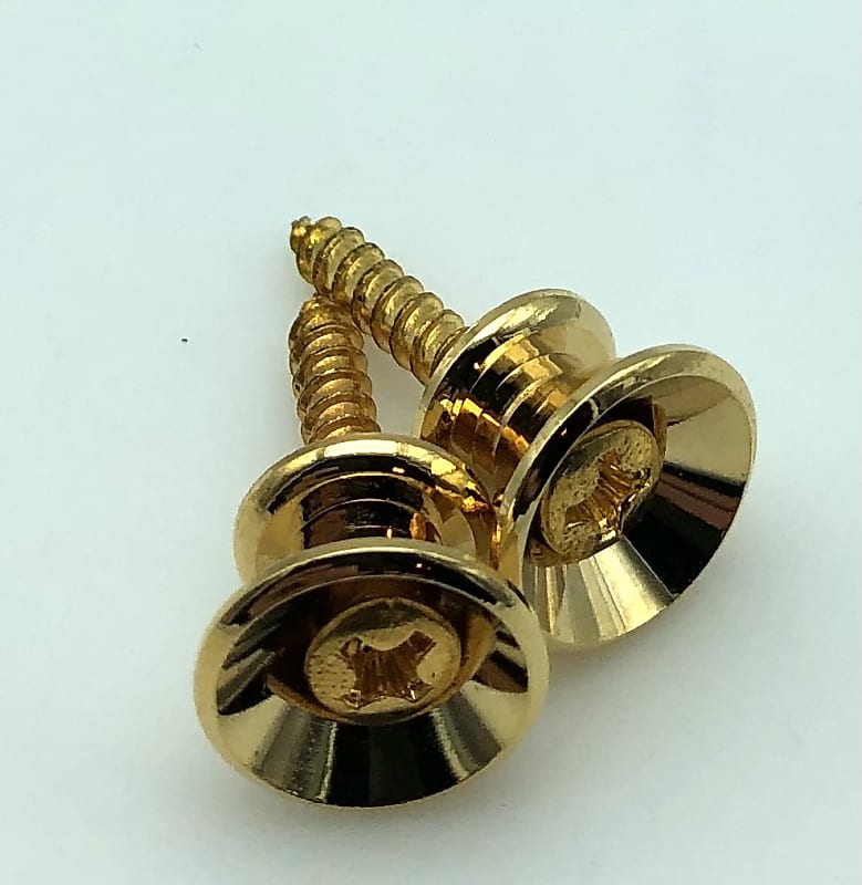 Stratocaster Telecaster Style Strap Buttons End Pins Gold | Reverb