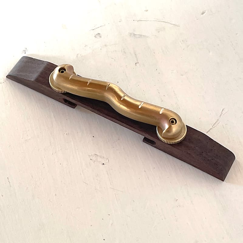Archtop Bridge Intonated Brass & Rosewood Low Profile | Reverb