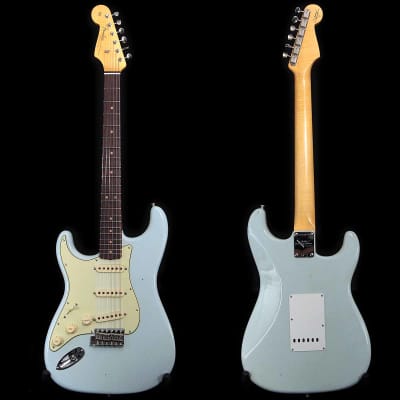 Fender Custom Shop 64 Strat relic sonic blue lefty lefthanded | Reverb
