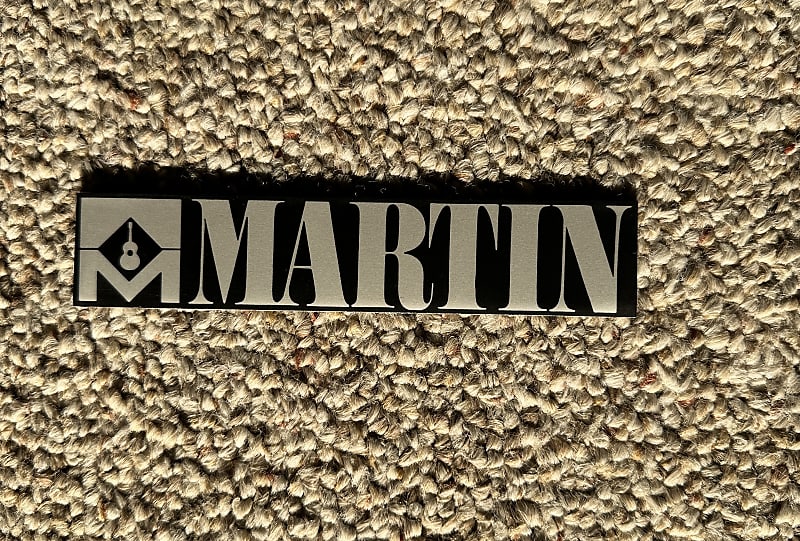 Vintage Martin guitar aluminum plate, Logo Name Plate Badge | Reverb
