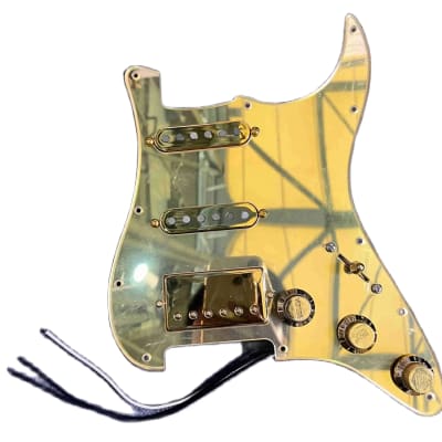 Gold HSS Guitar Stratocaster Strat Style Loaded Prewired | Reverb