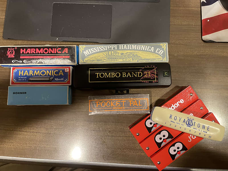 Lot of 10 Harmonicas: Hohner, Tombo, etc. | Reverb